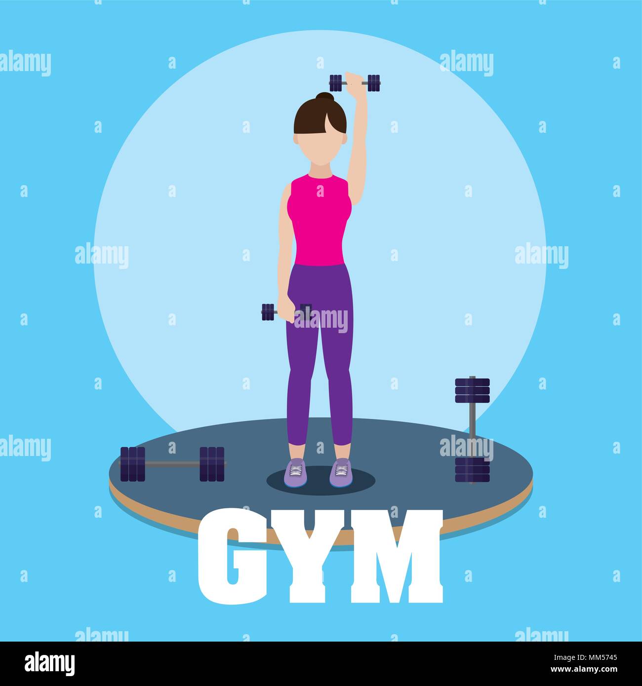 Fitness gym sportive woman Stock Vector Images - Alamy