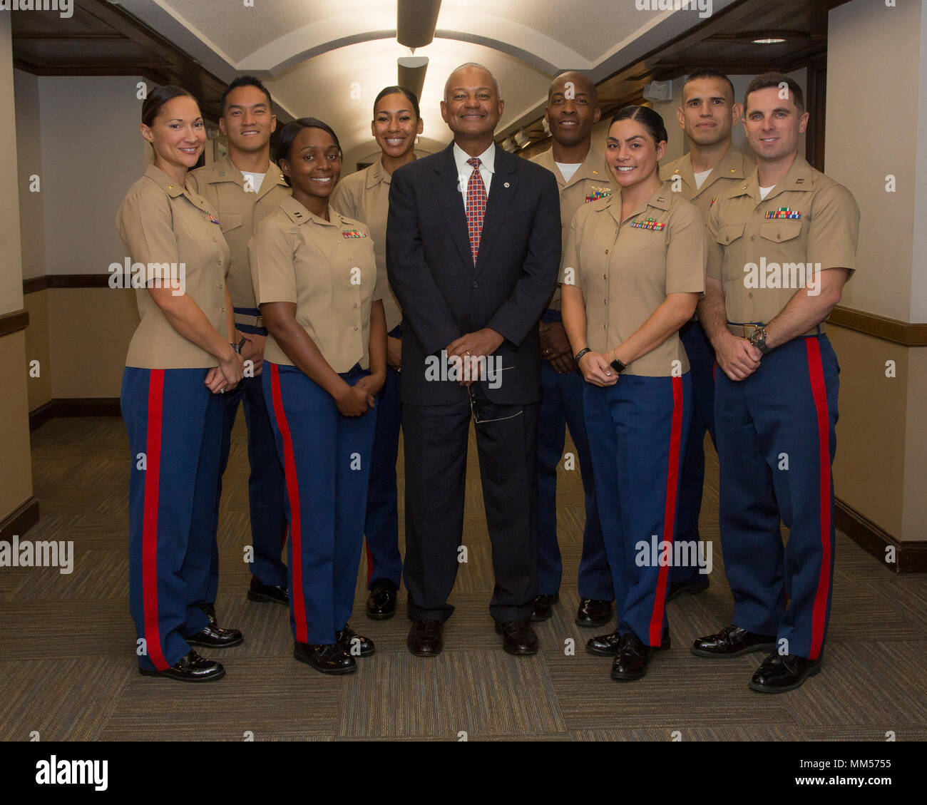 From the left, Maj. Chris Brittingham; Capt. David Pham; Capt. Shari ...