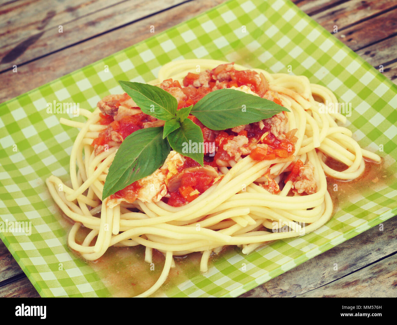 spaghetti old retro vintage style Stock Photo - Alamy