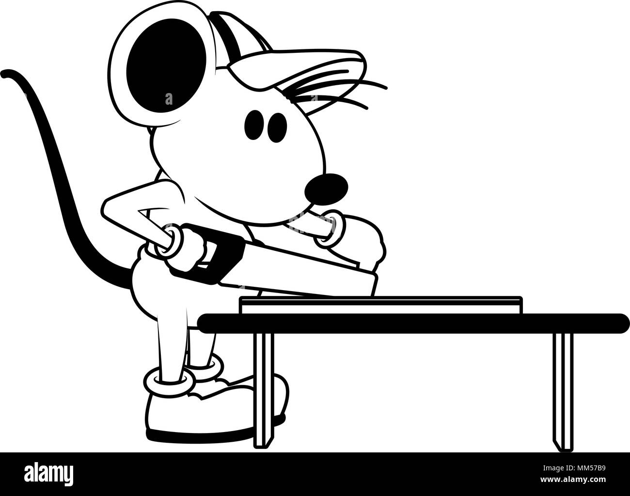 Funny wood mouse Stock Vector Images - Alamy