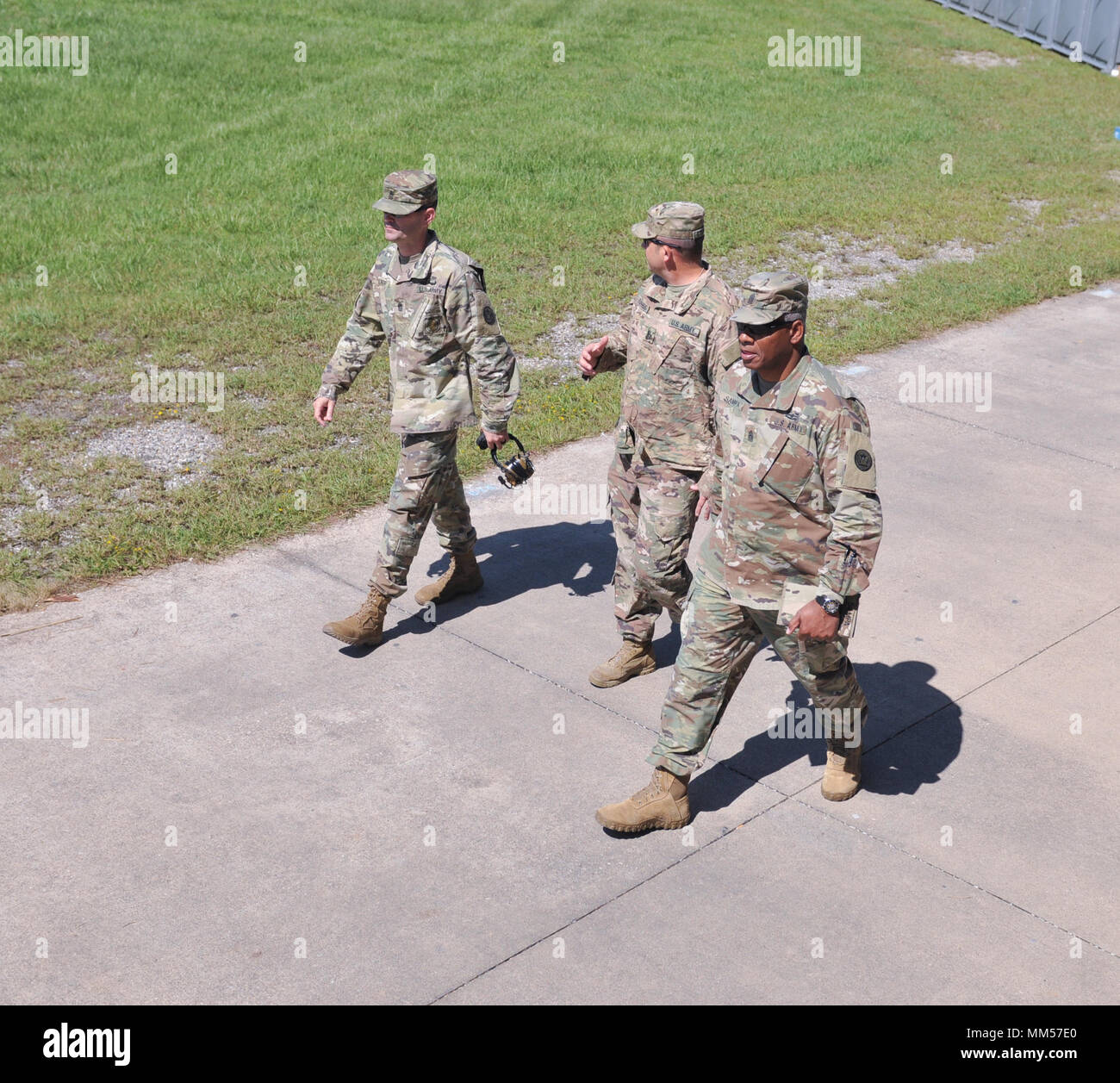 Command Sgt. Maj. Kristopher Dyer, (left) Texas Army National Guard ...