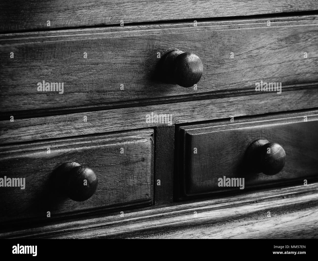 black and white wooden drawers Stock Photo - Alamy