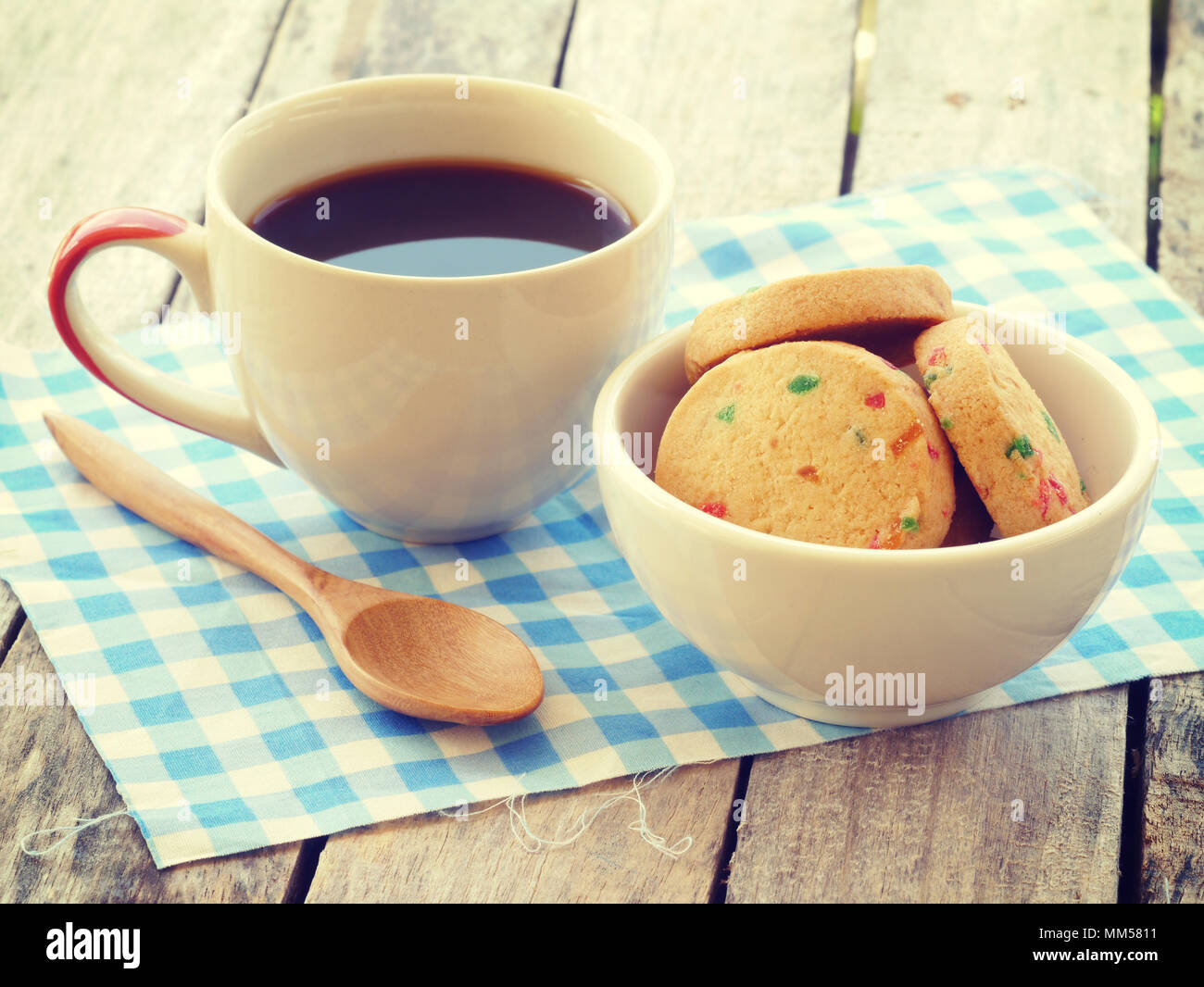 Cup of coffe retro vintage style Stock Photo - Alamy