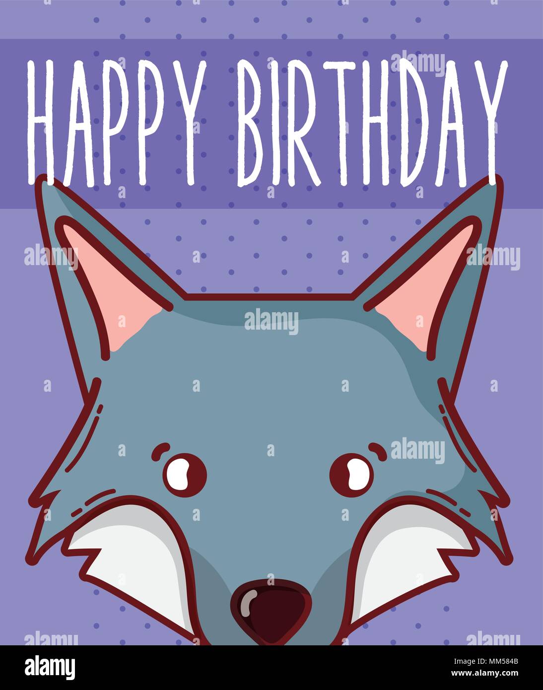 Happy Birthday Wolf Card