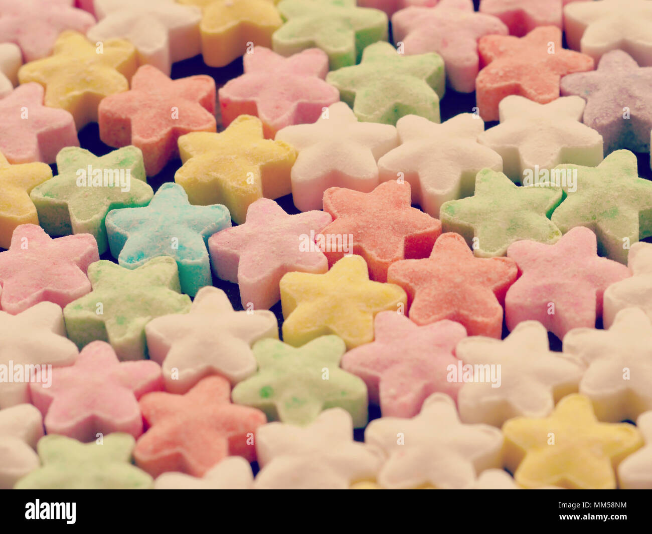 Colorful candy stars old retro vintage style Stock Photo - Alamy