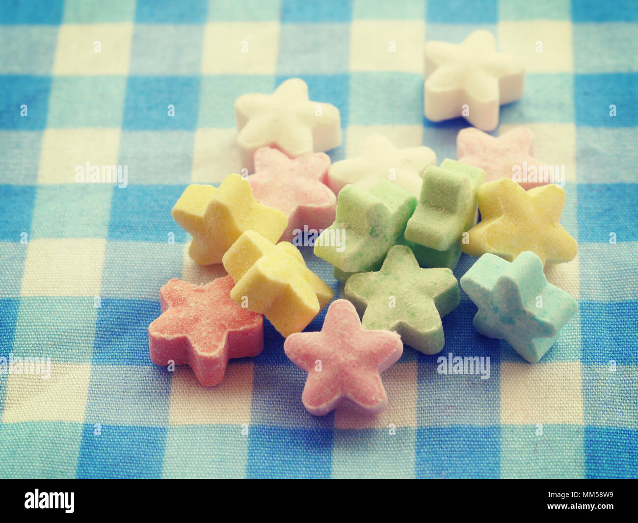 Colorful candy stars old retro vintage style Stock Photo - Alamy