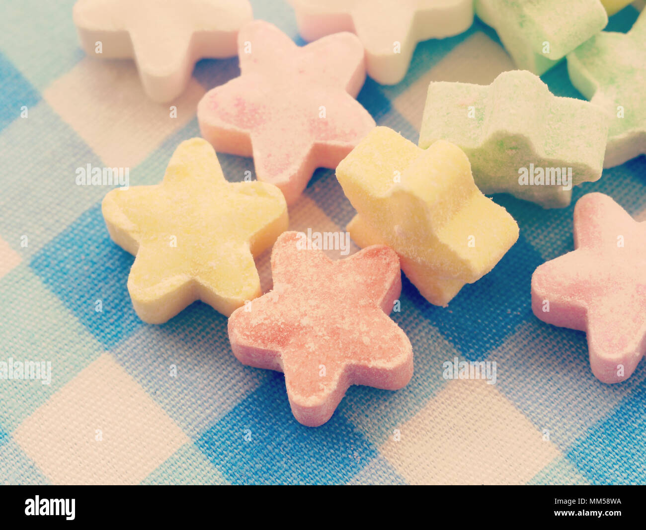 Colorful candy stars old retro vintage style Stock Photo - Alamy