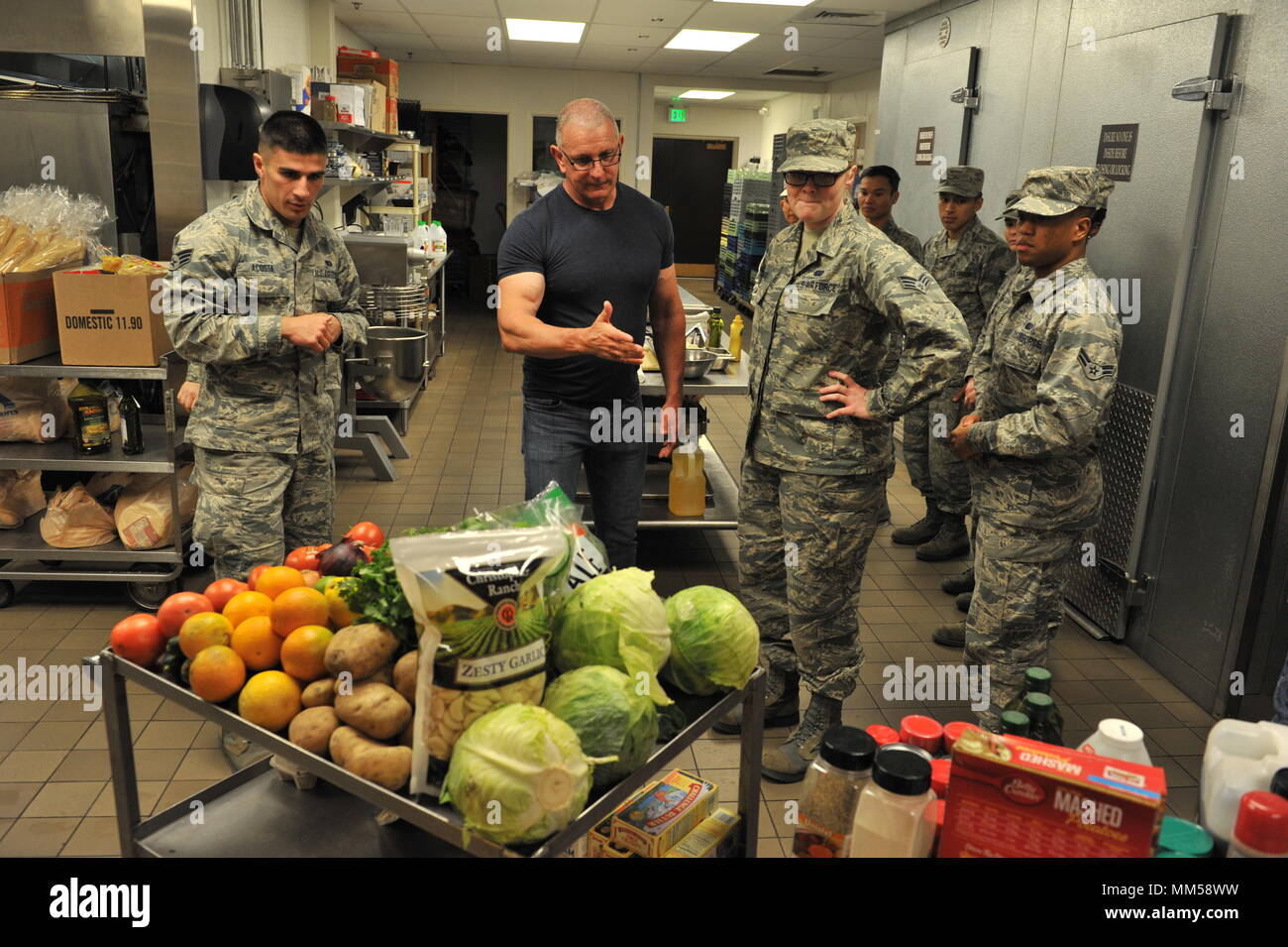 Celebrity Chef Robert Irvine shows missile field chefs from Malmstrom ...