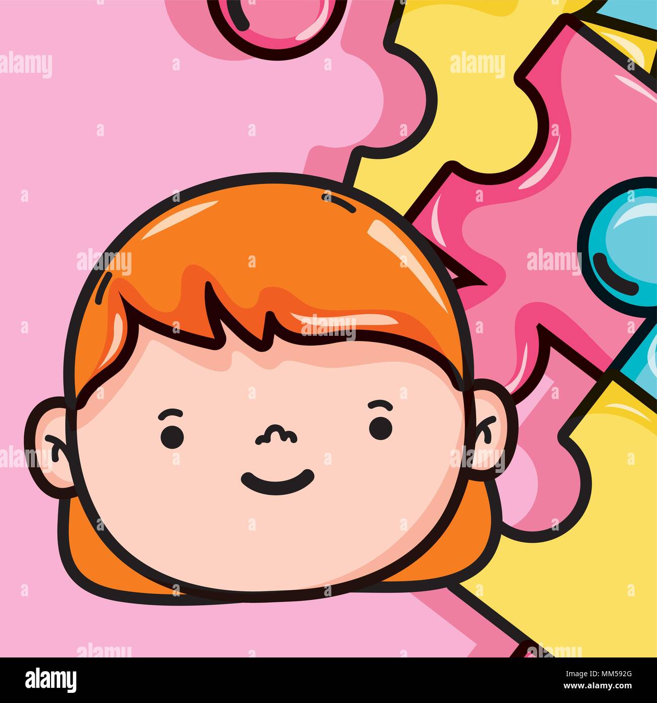 Beautiful girl face cartoon Stock Vector Image & Art - Alamy