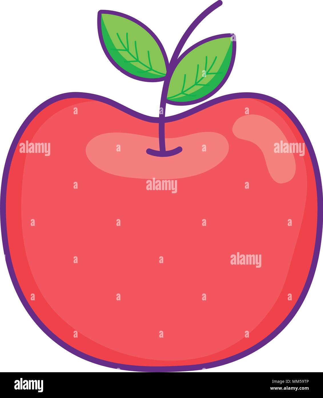 delicious apple fruit organic nutrition Stock Vector Image & Art - Alamy