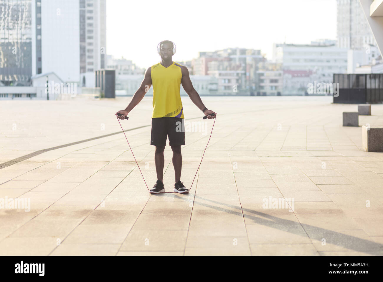 Male body builder jogging hi-res stock photography and images - Alamy