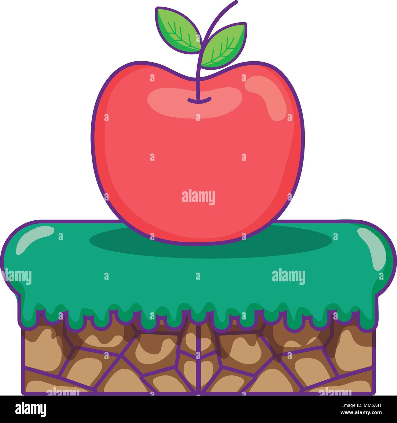 Natural fruit scene Stock Vector Images - Alamy