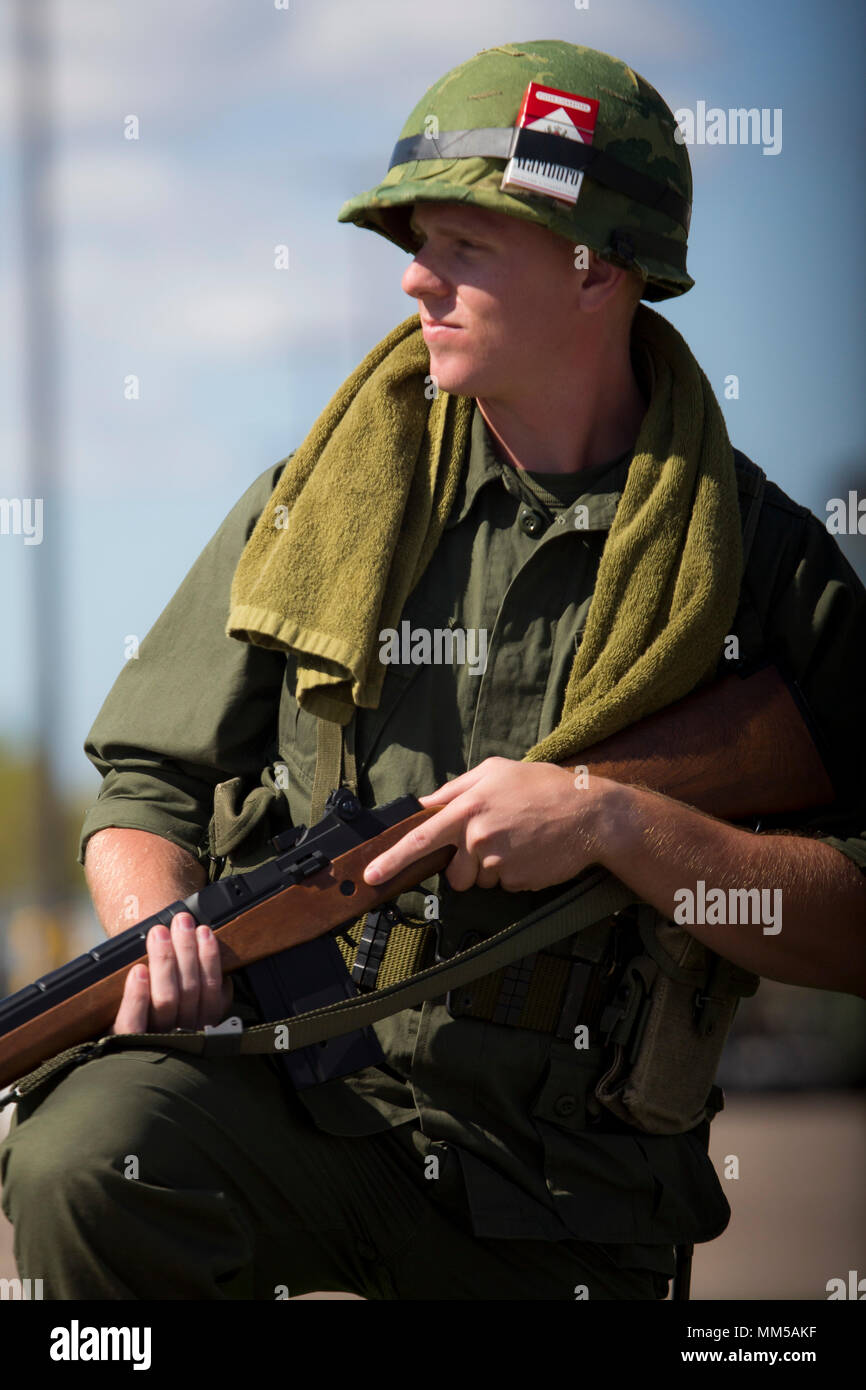 U.S. Marine Cpl. Jacob Gaines, with Special Purpose Marine Air Ground ...