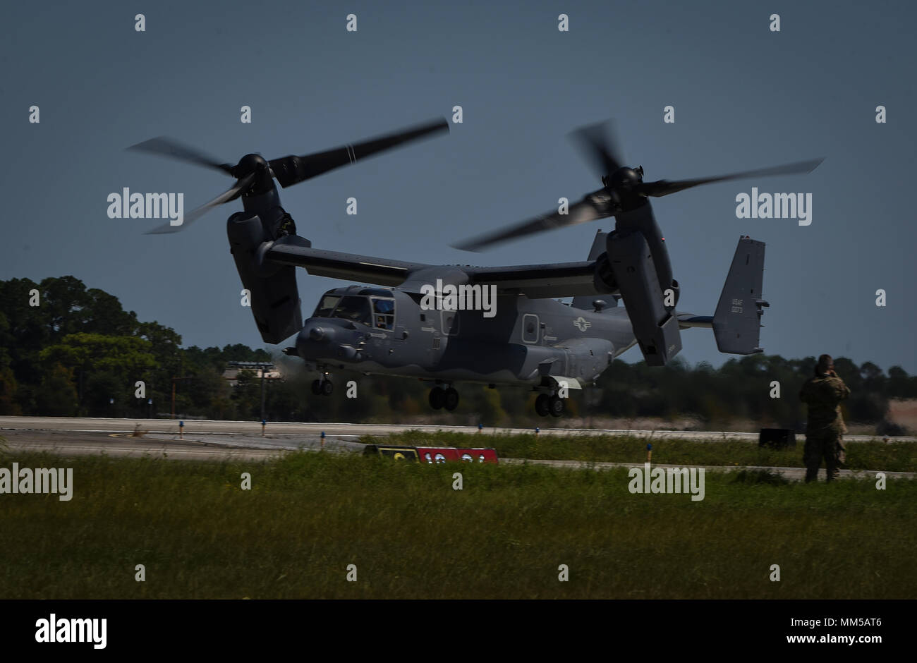 A CV-22 Osprey with the 8th Special Operations Squadron takes off Sept ...