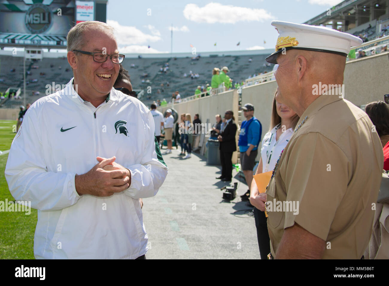 Commandant of the Marine Corps Gen. Robert B. Neller, right, speaks ...