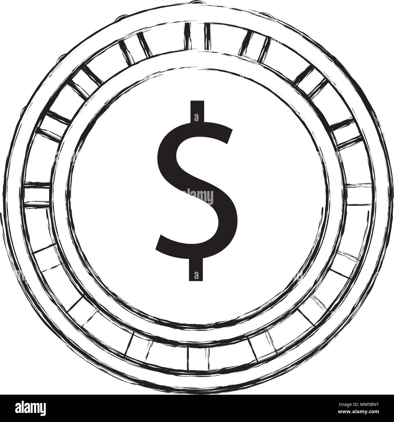 grunge metal coin dollar cash money Stock Vector Image & Art - Alamy