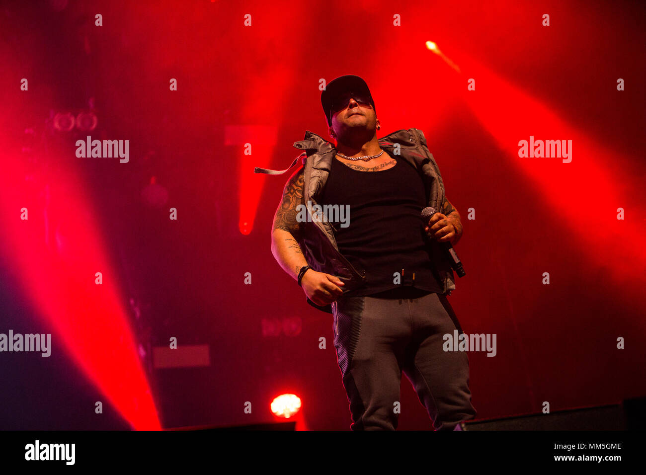 Norway, Bergen - April 30, 2018. The Italian Eurodance band Cappella ...