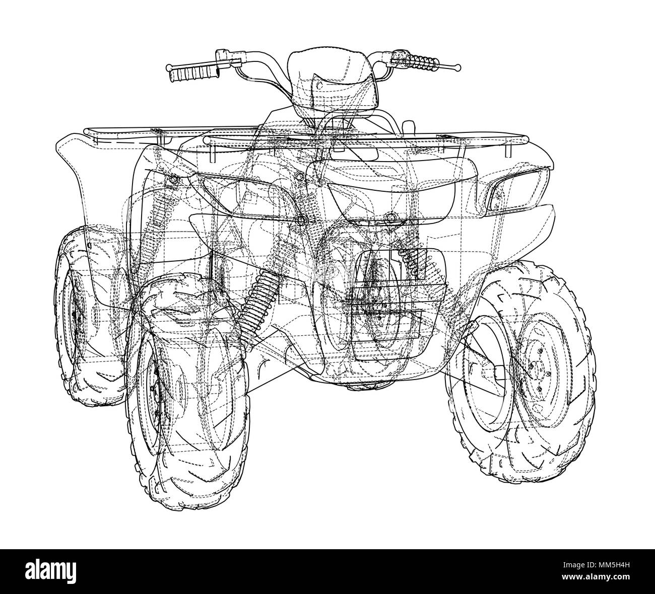 ATV quadbike concept outline. Vector Stock Vector Image & Art - Alamy