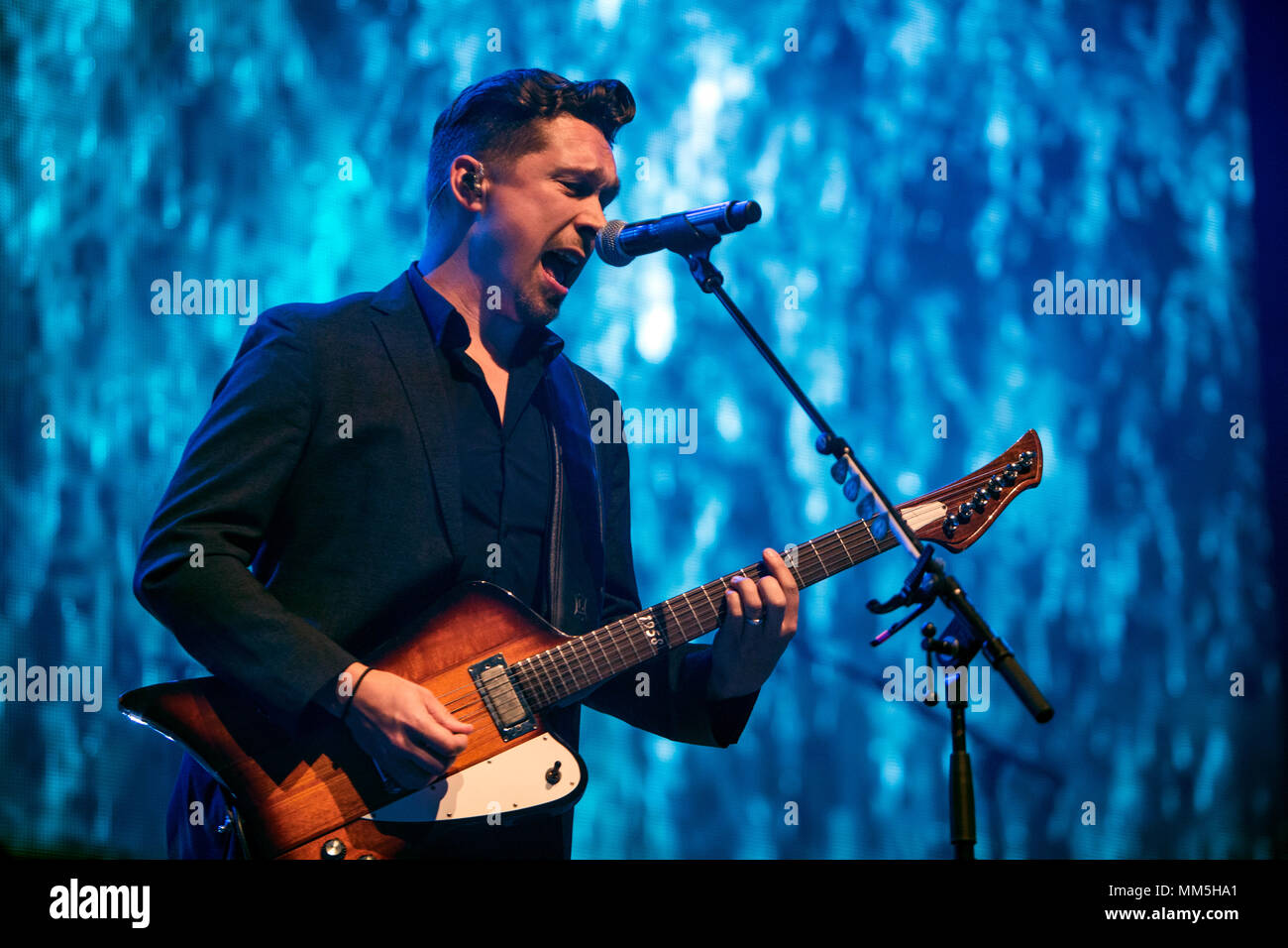 Norway, Bergen - April 30, 2018. The American pop band Hanson performs ...
