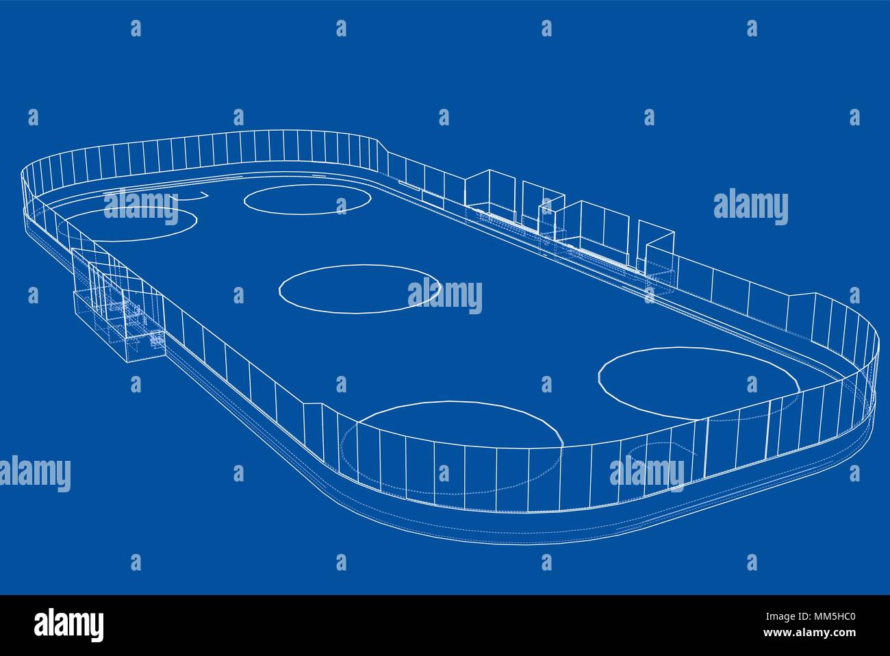 Ice hockey area outline. Vector Stock Vector Image & Art - Alamy