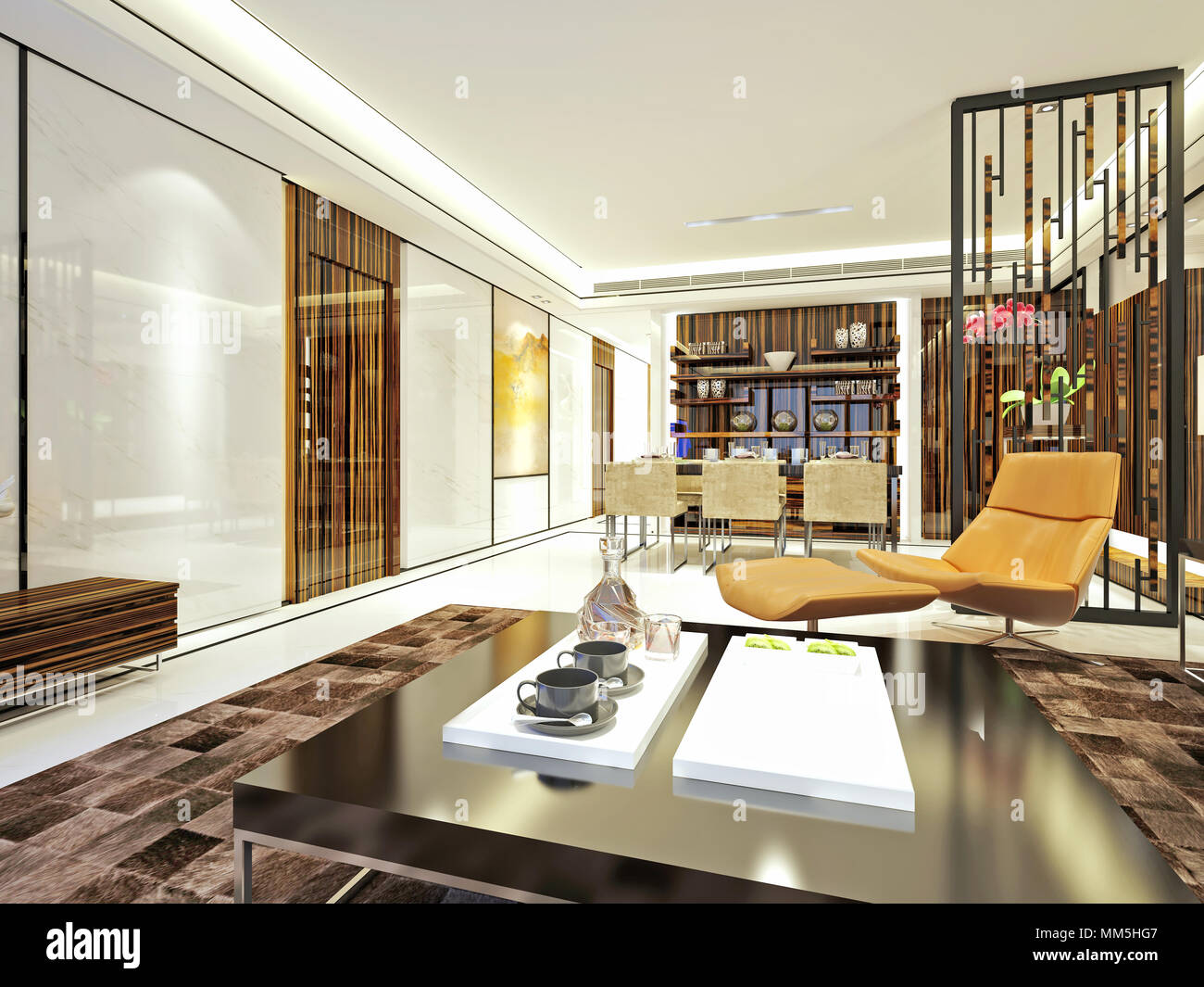 3d render of living room Stock Photo - Alamy