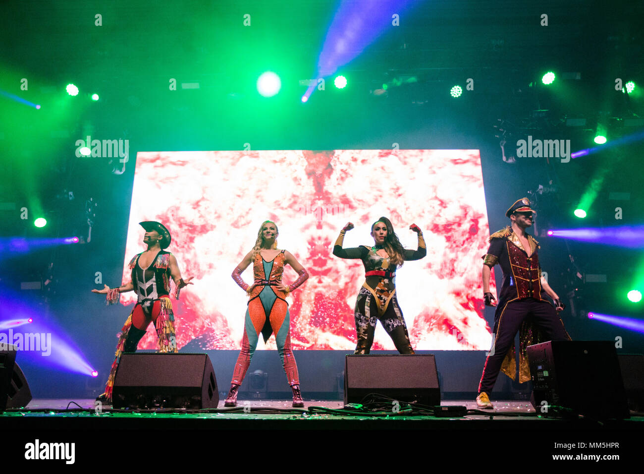 Norway, Bergen - April 30, 2018. The Dutch Eurodance group Vengaboys ...