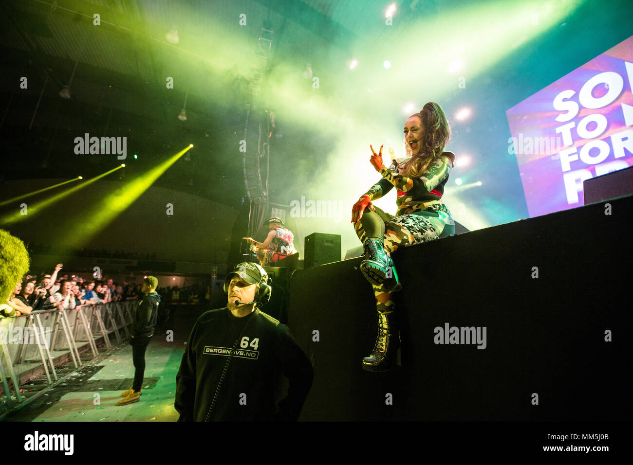 Norway, Bergen - April 30, 2018. The Dutch Eurodance group Vengaboys ...