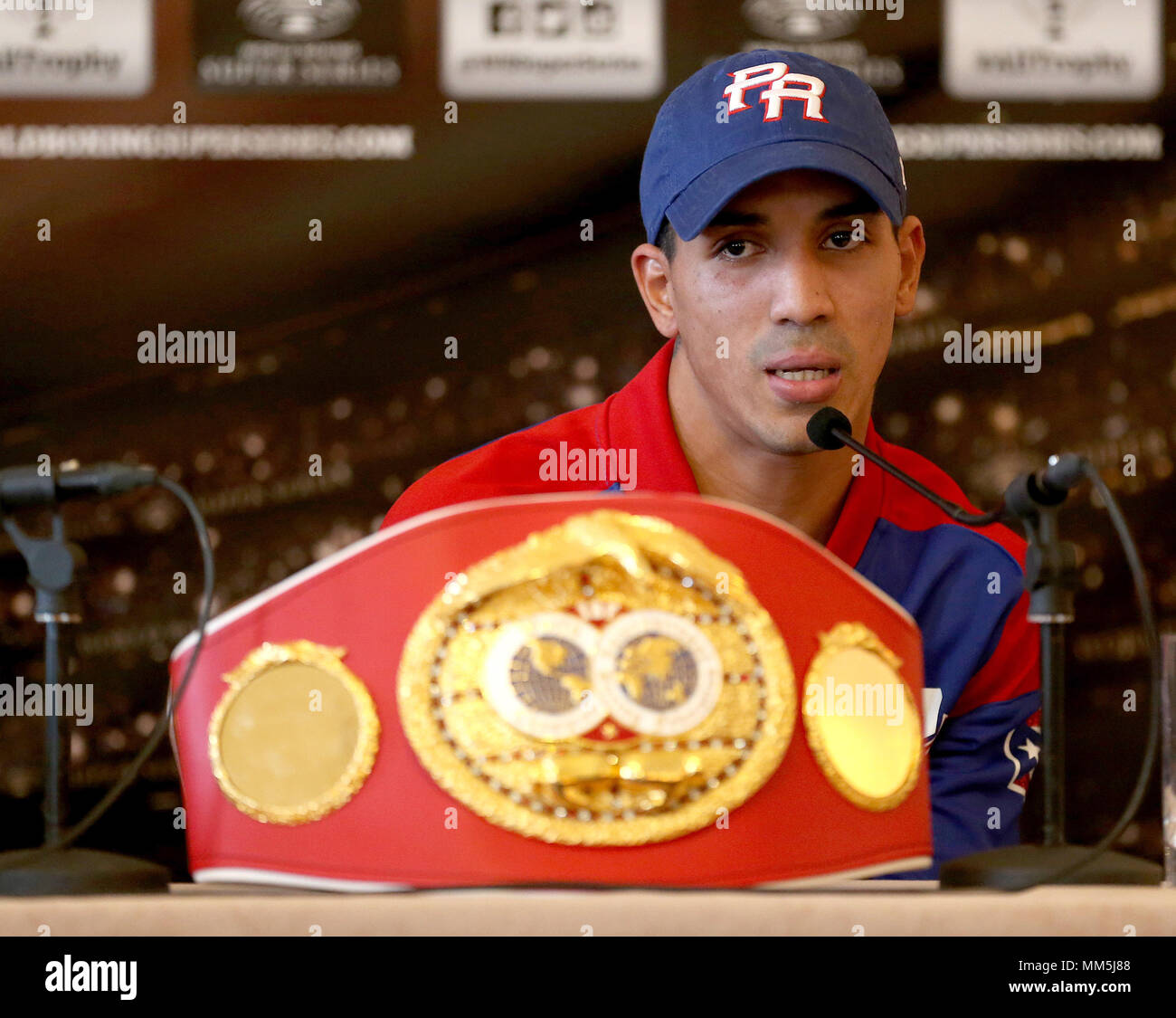 Boxer Emmanuel Rodriguez during the press conference at the Savoy Hotel ...