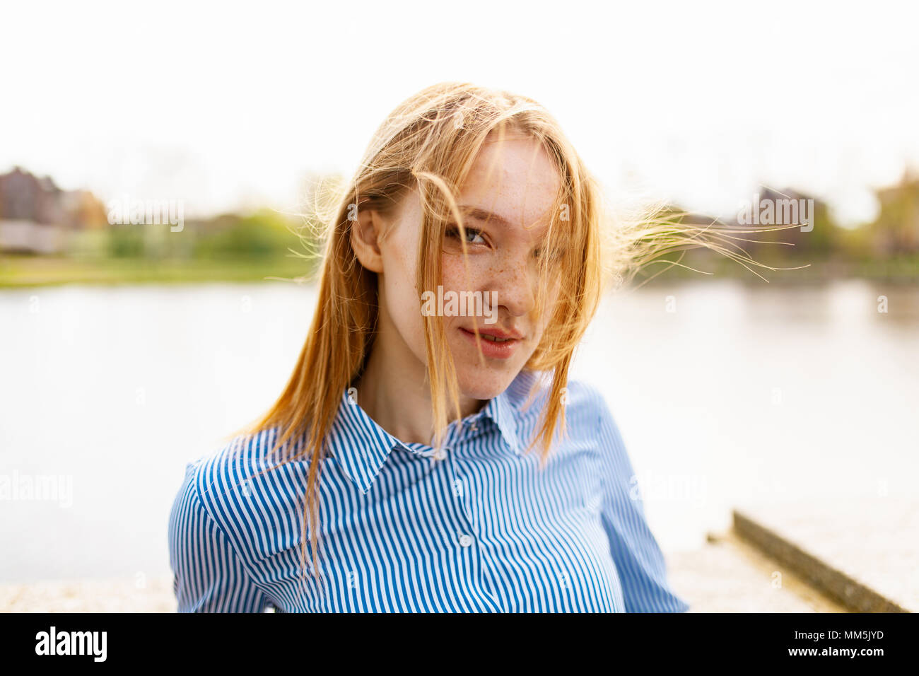Young red haired girl Stock Photo - Alamy