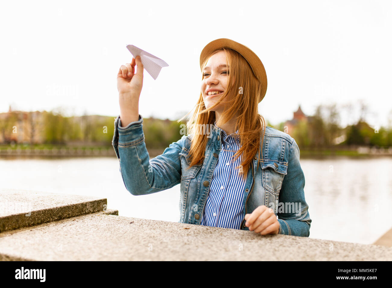 Young red haired girl Stock Photo - Alamy