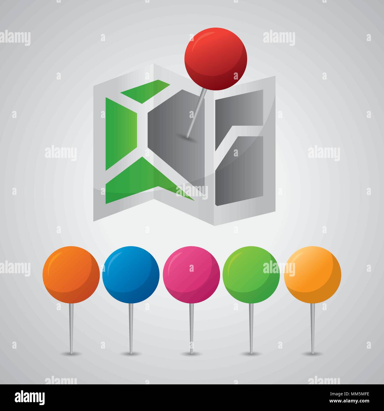 gps navigation application many colorful pin maps ubication vector illustration Stock Vector ...