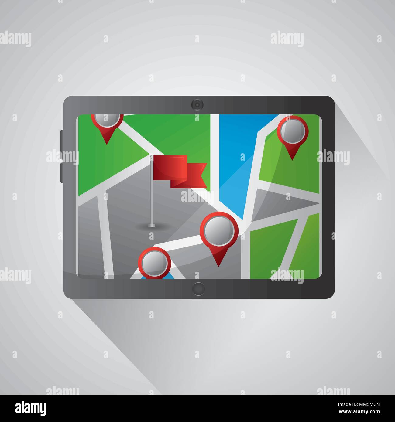 gps navigation application technology screen point locations ...
