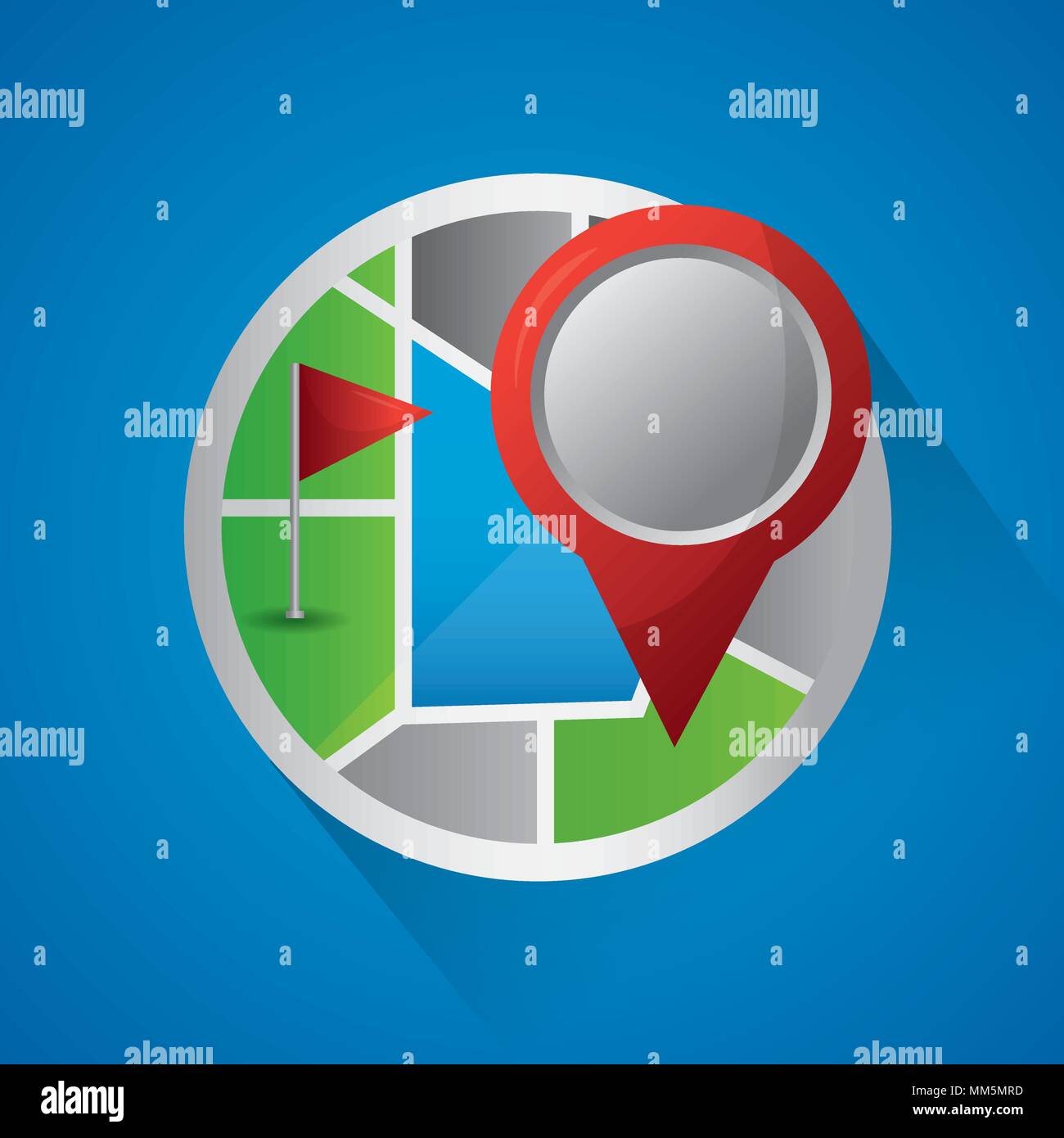 gps navigation application blue background colorful sticker maps vector ...