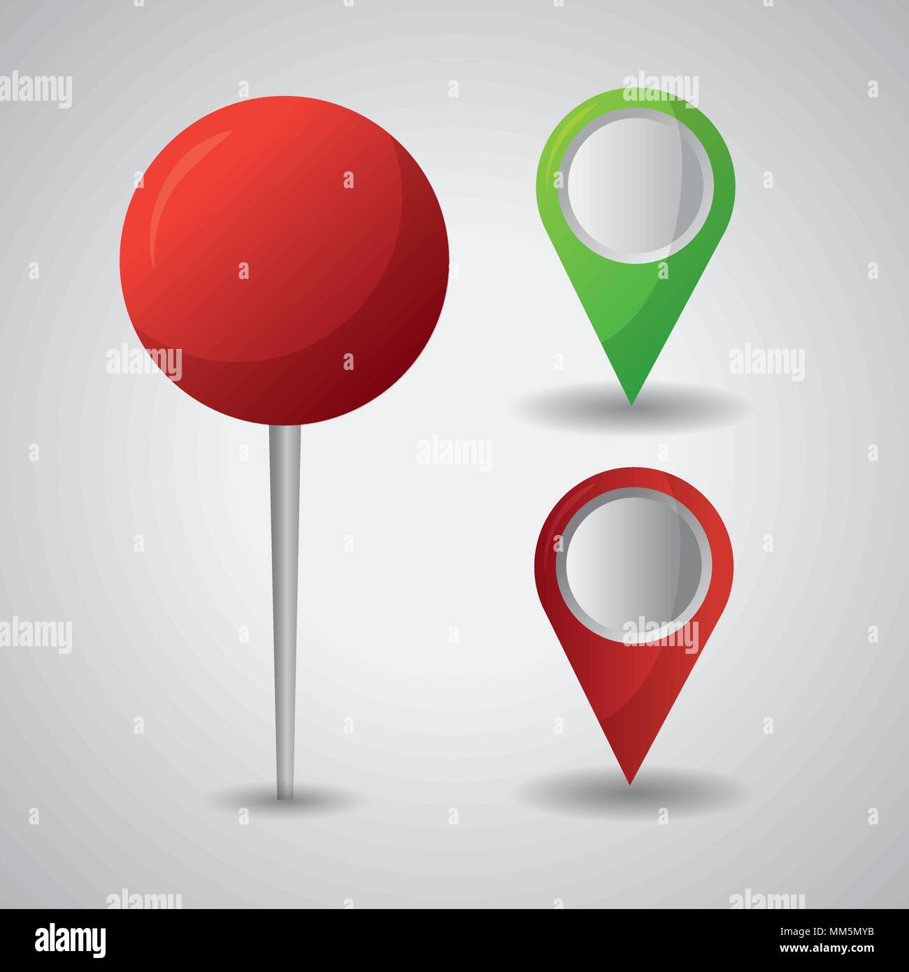 gps navigation pins location green red destination direction vector ...