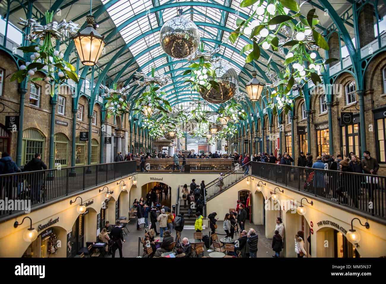 Inside Coven Garden in London UK Stock Photo - Alamy