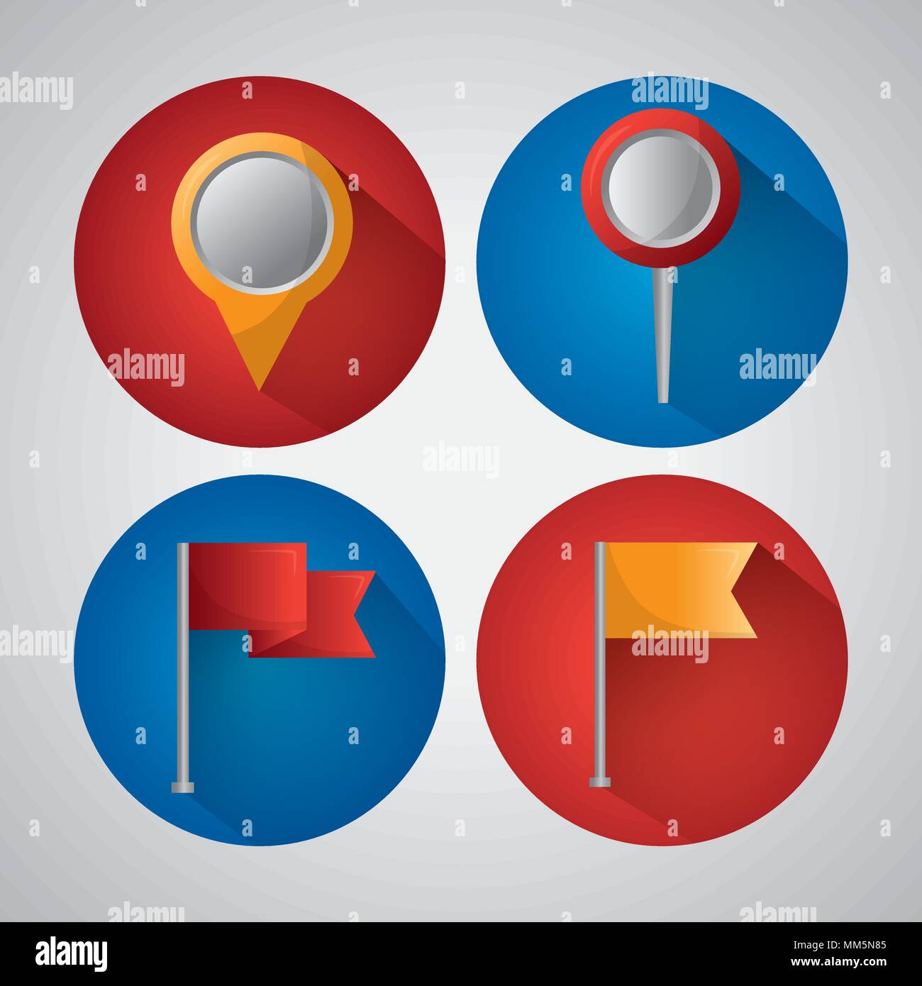 Positioning flags Stock Vector Images - Alamy