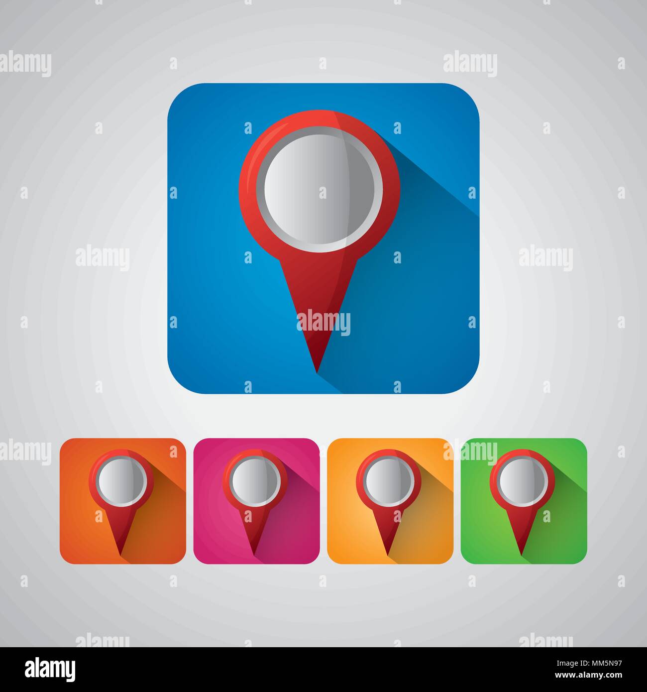 gps navigation application colorful stickers location destination ...