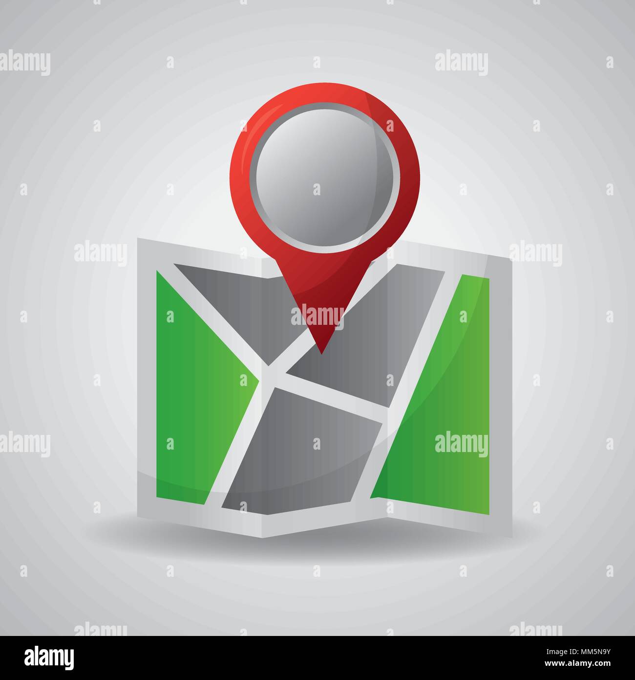 gps navigation application green map red location vector illustration Stock Vector Image & Art ...