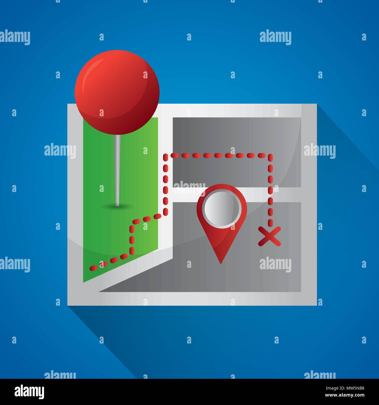 gps navigation application point of arrival location destination vector illustration Stock ...