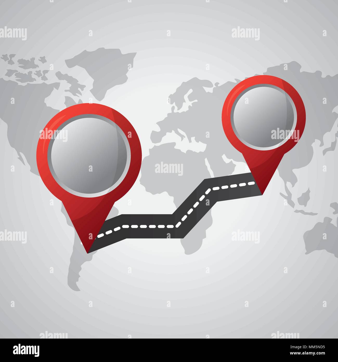 gps navigation application two locations arrival point white map ... gps navigation application two locations arrival point white map ...