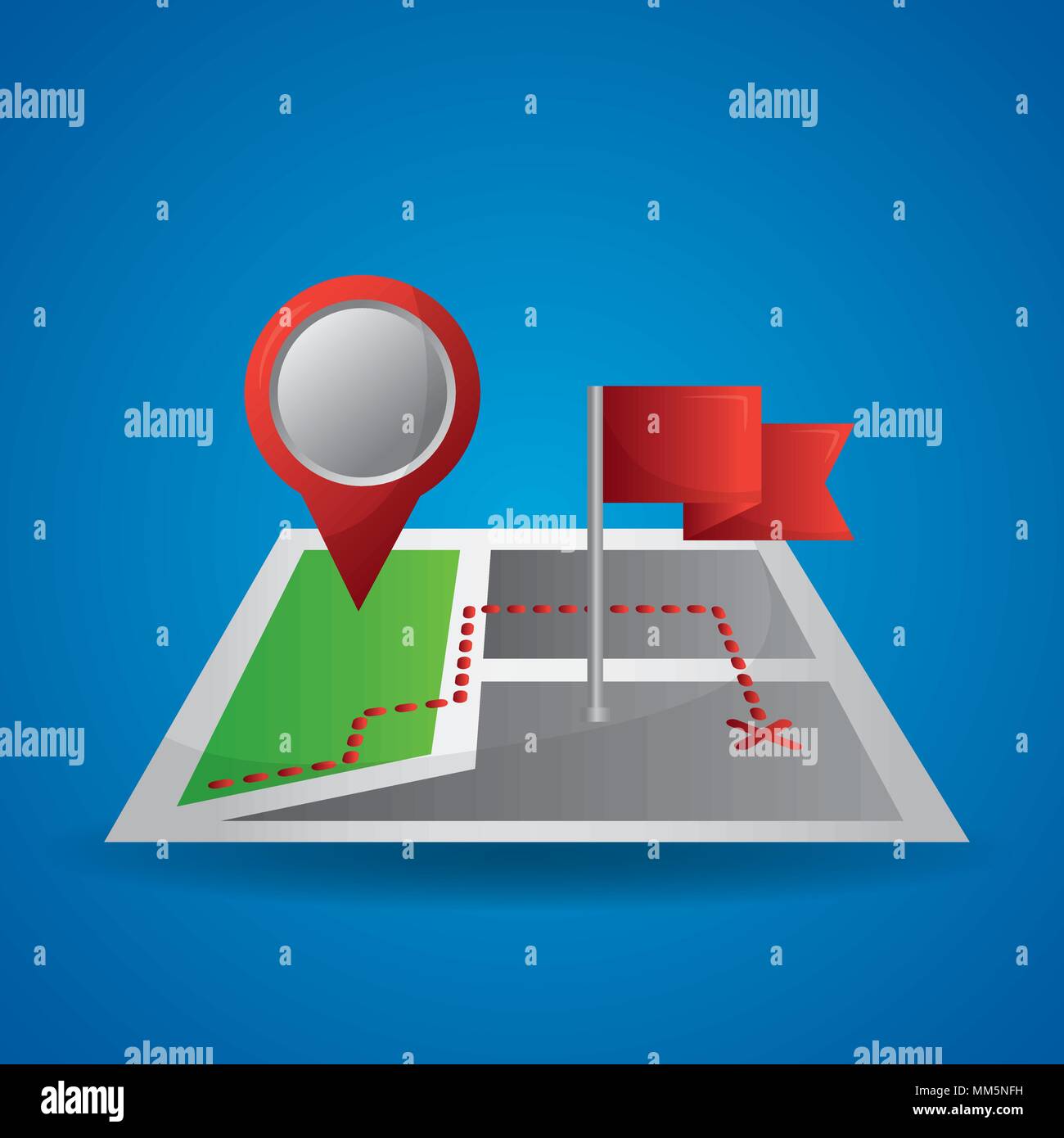gps navigation application arrival point ubication destination pin map vector illustration Stock ...