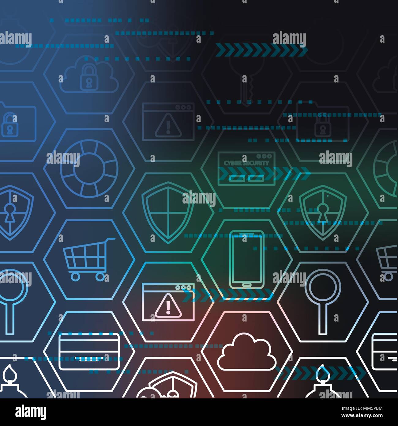 cyber security degrade background safety antivirus locked key vector ...