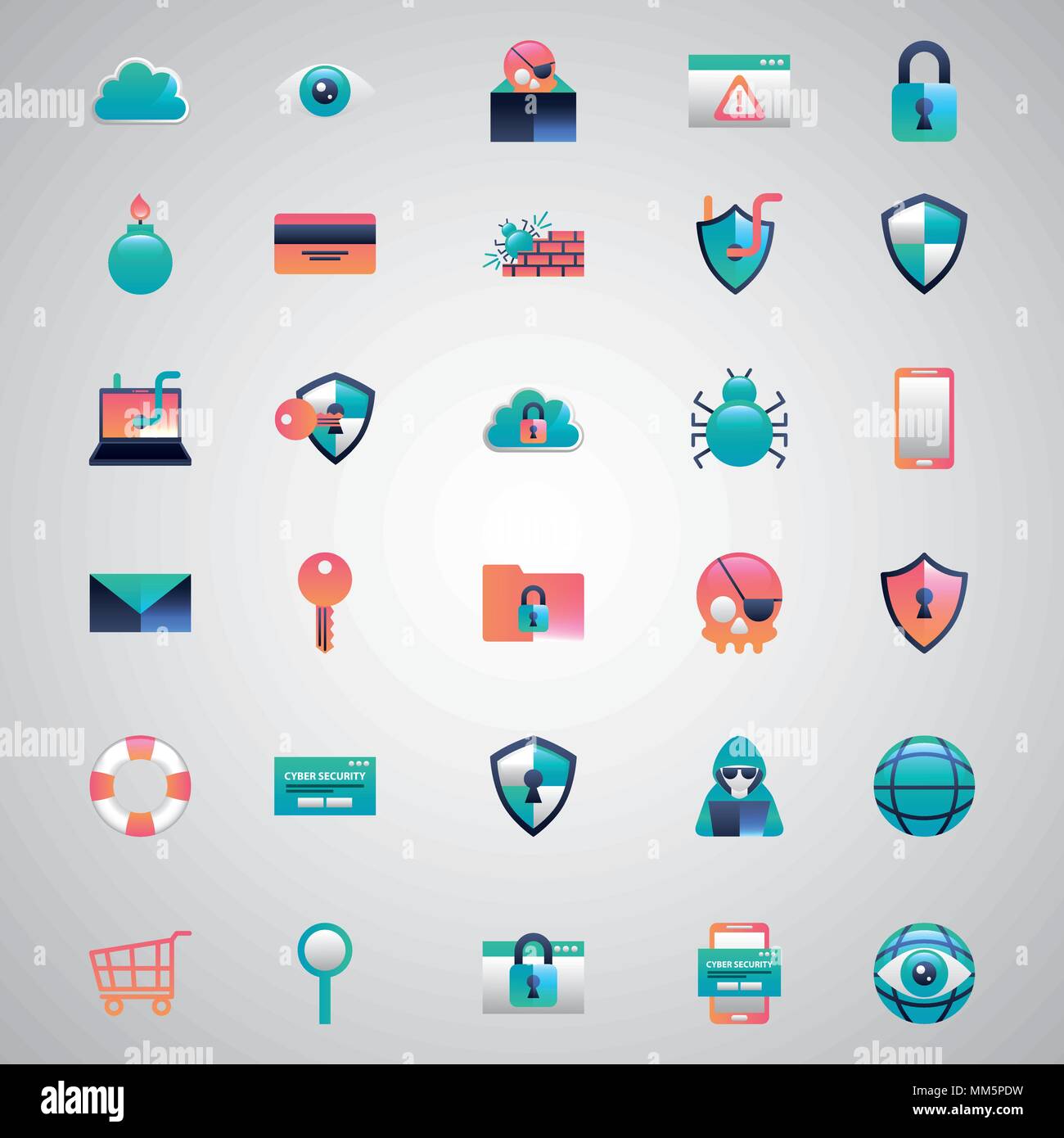 cyber security stickers tools safety danger protection hacker computer ...