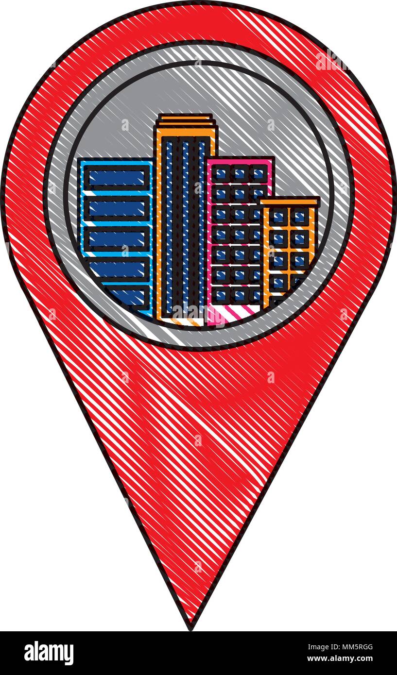 pointer map city location image vector illustration Stock Vector Image ...
