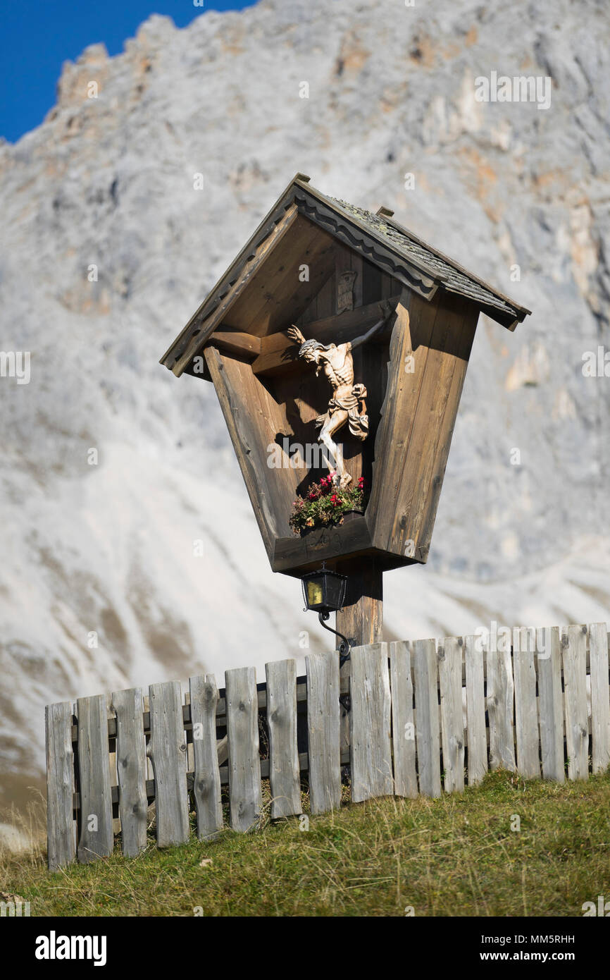 Traditional Jesus crucifix in the mountains, Tyrol, Austria Stock Photo ...