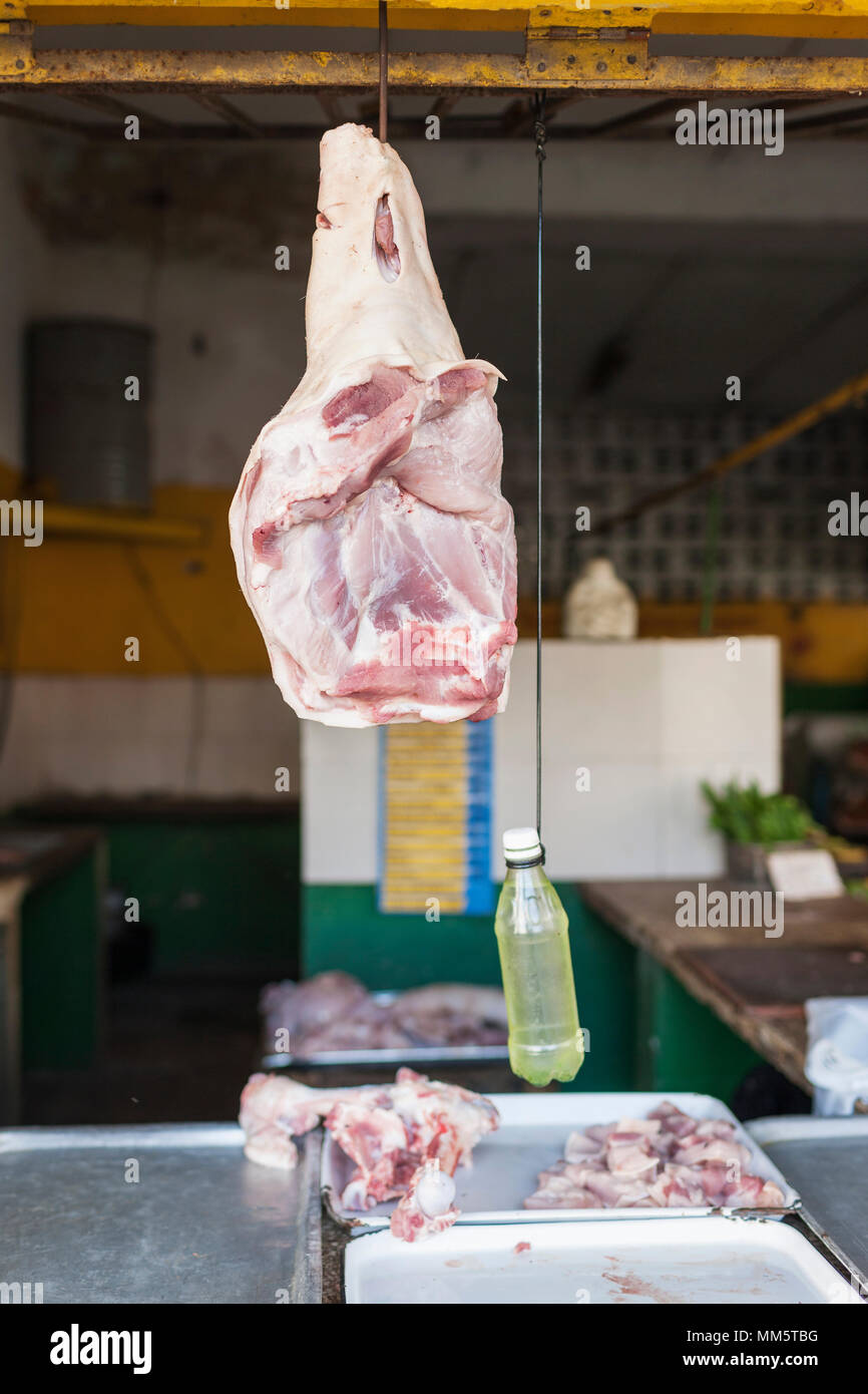 Butcher's shop, Havana, Cuba Stock Photo - Alamy