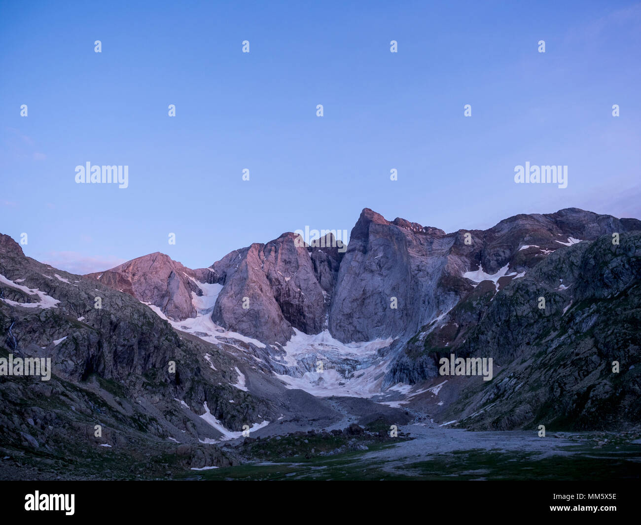 View of mount and glacier Vignemale, Cauterets, France Stock Photo - Alamy