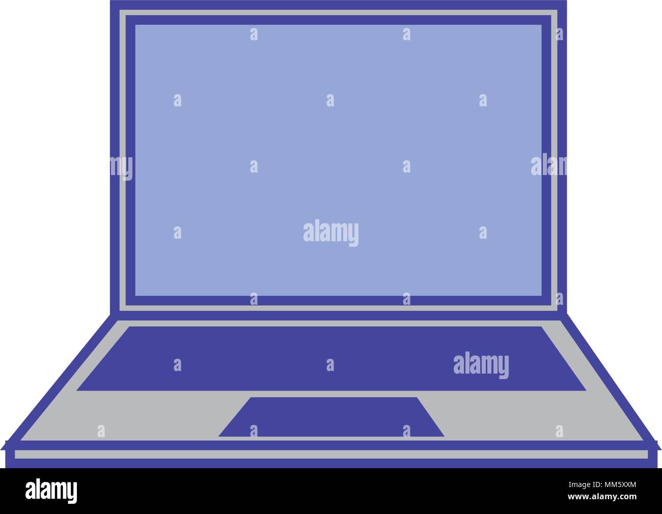 laptop computer device digital keyboard vector illustration Stock ...