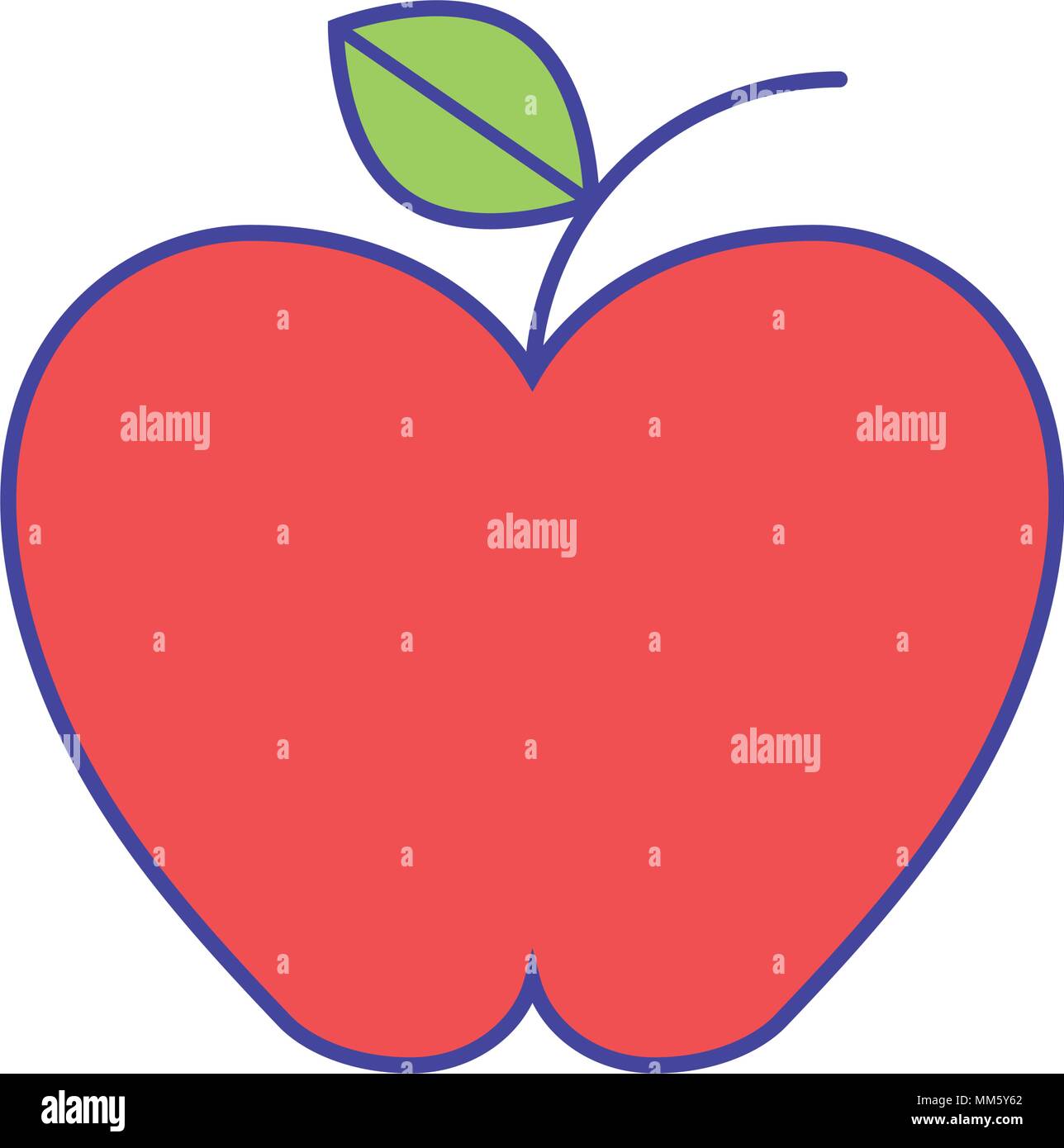 fresh apple fruit healthy image vector illustration Stock Vector Image ...