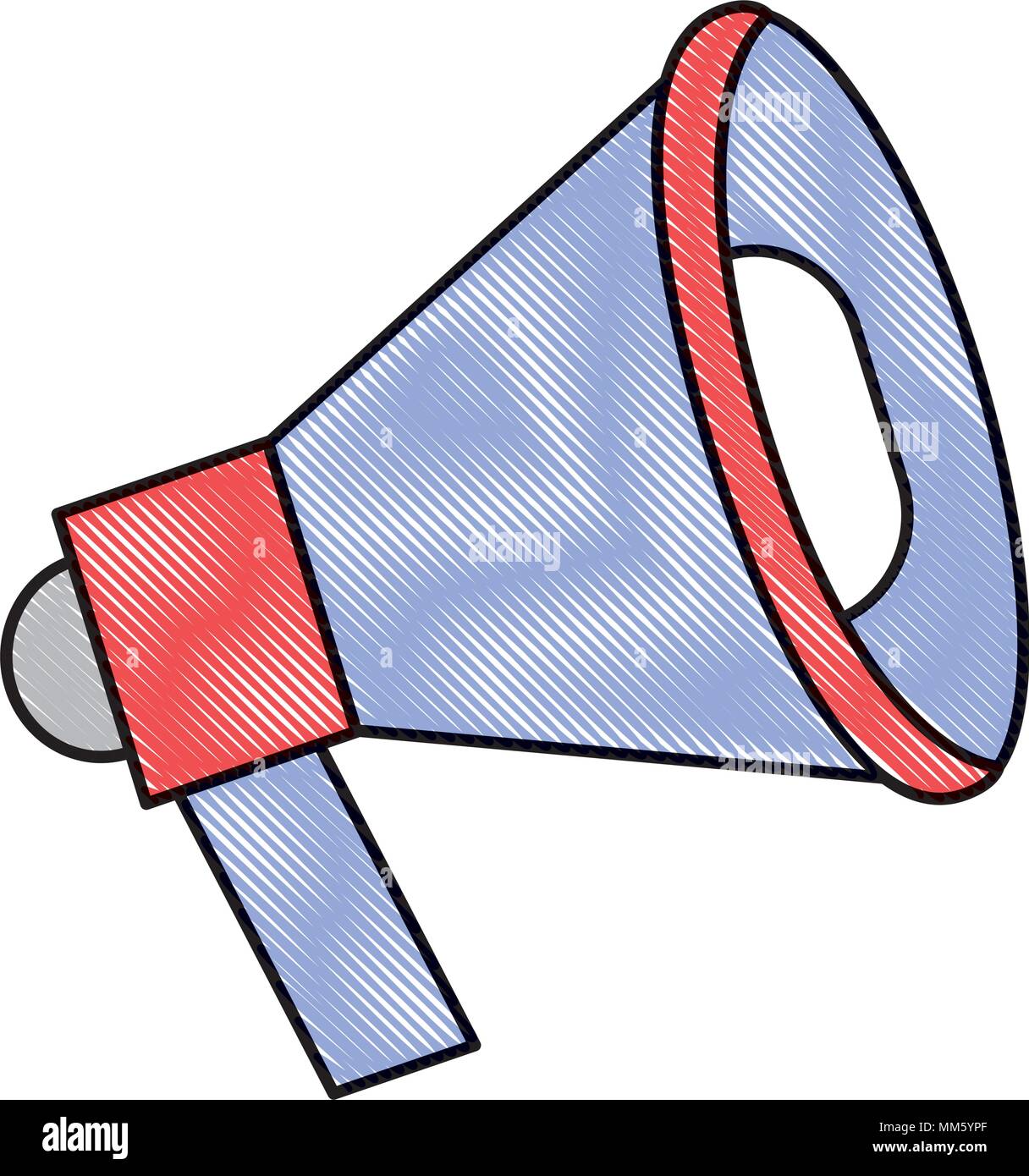megaphone message announce speak icon vector illustration drawing Stock ...
